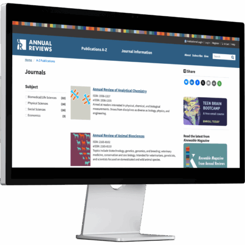 Annual Reviews Conocimiento de la ciencia y la sociedad